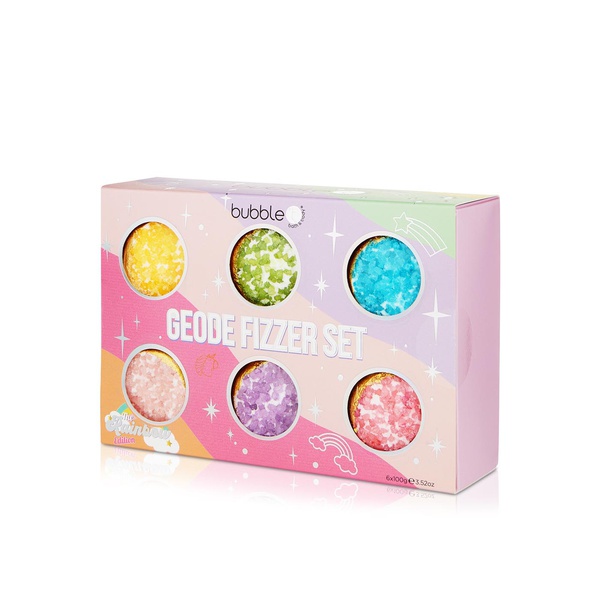 Bubble T Rainbow Geode Fizzer Bath Bomb Set 100g x 6 - Spinneys UAE