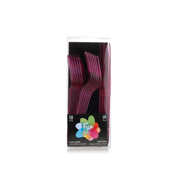Fun Disposable Cutlery Plum x 18 - Spinneys UAE