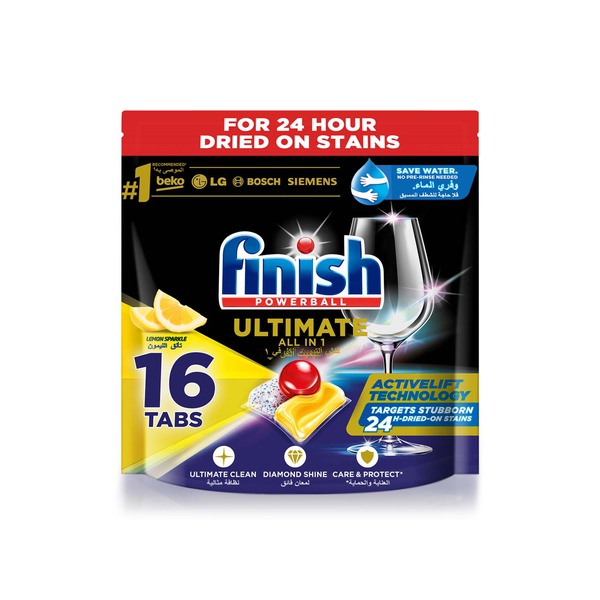 Finish powerball ultimate all in one dishwasher tablets lemon sparkle ...