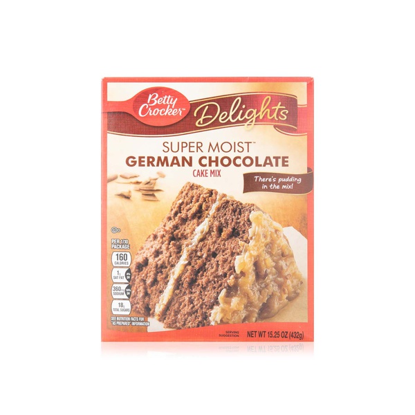 Betty Crocker super moist delights German chocolate cake mix 432g - Spinneys UAE