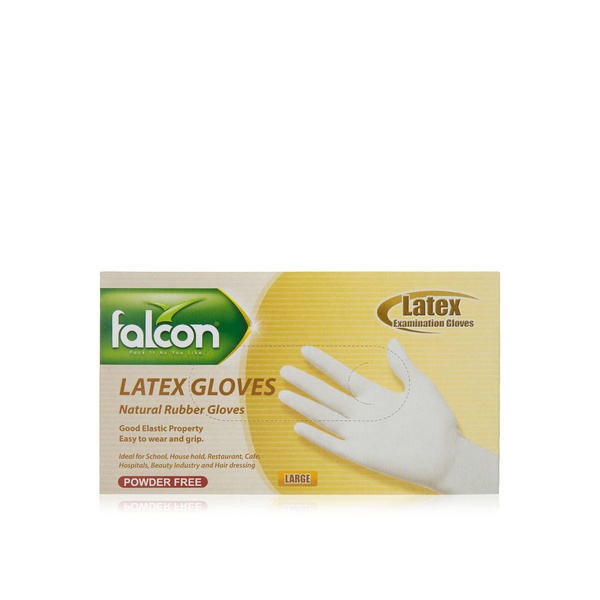 Falcon latex powder free large gloves x100 - Spinneys United Arab Emirates