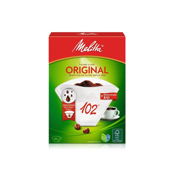 Melitta Filter Paper 102 Coffee Filters 80pcs - Spinneys United Arab ...