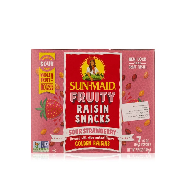Sun Maid Sour Strawberry Raisin Snacks 7 Pack 139g - Spinneys UAE