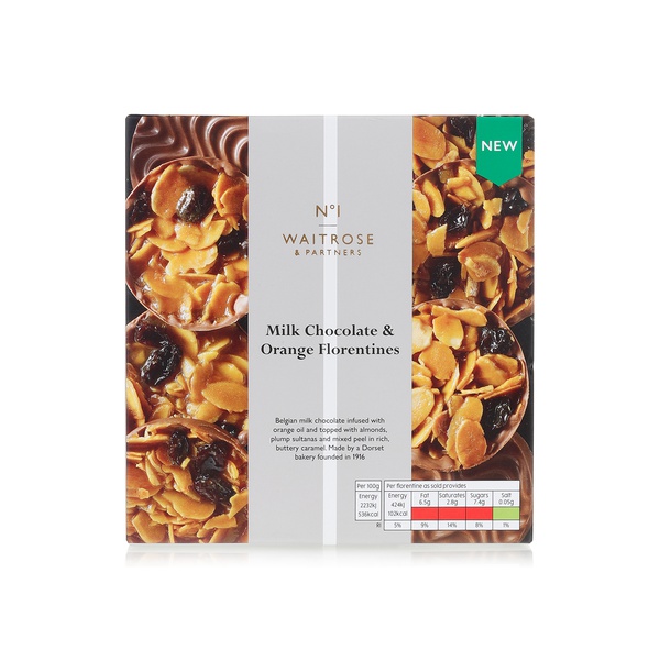 Waitrose No.1 milk chocolate & orange florentines 150g price in UAE ...