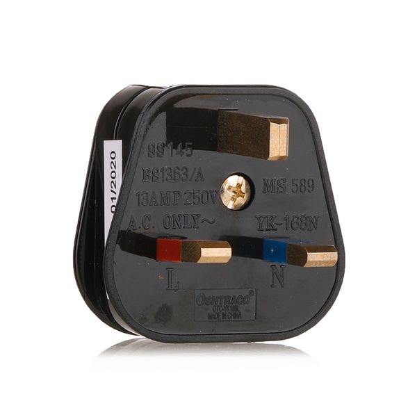 Oshtraco Plug Top 13amp Neon Black price in UAE | Spinneys UAE ...