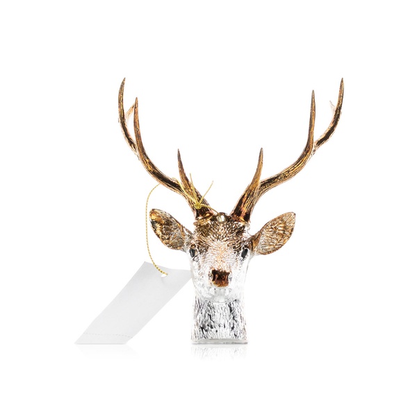 Festive Reindeer Head Decoration 14cm