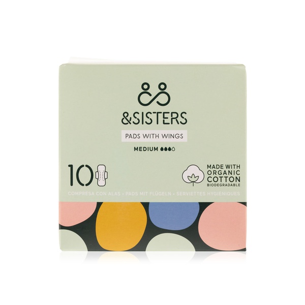 &sisters Pads with Wings Medium/day 10 Pack - Spinneys UAE