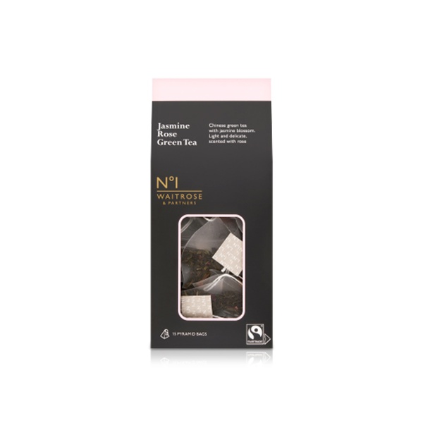 Waitrose No.1 Jasmine Rose Green Tea Pyramid Bags x 15 37.5g - Spinneys UAE