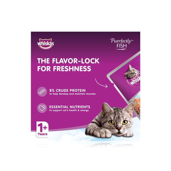 Whiskas purrfectly fish wet cat food for adults 1 + years with tuna ...