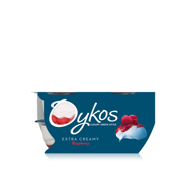 Oykos Raspberry Greek Style Yoghurt 4x110g