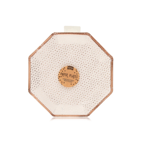 Ginger Ray spotty paper plates x8 - Spinneys UAE