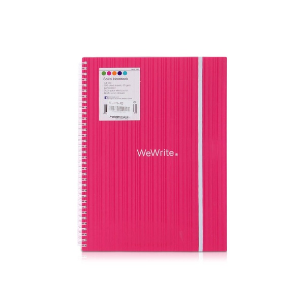 Foldermate Spiral Ruled Notebook A4 Pink - Spinneys UAE