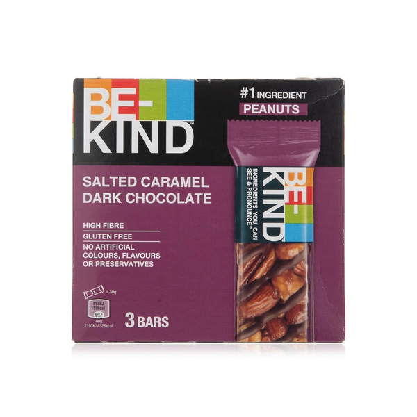 Be Kind whole grains dark chocolate and salted caramel bars 3 pack 90g ...