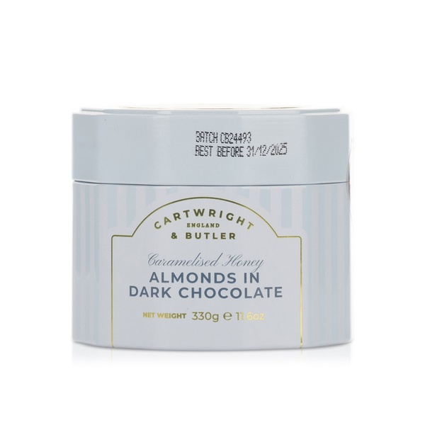 Cartwright & Butler Dark Chocolate Almonds Tin 330g - Spinneys UAE