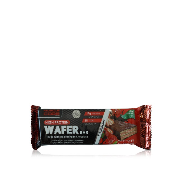 Muscle Core high protein wafer bar strawberry 40g - Spinneys UAE
