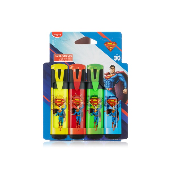Maped Superman Highlighters x 4 - Spinneys United Arab Emirates