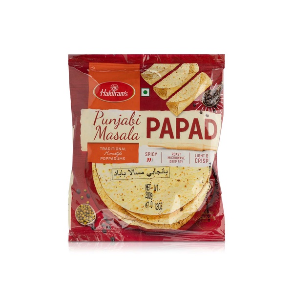 Haldiram's Punjabi Masala Papad Poppadums 200g - Spinneys UAE
