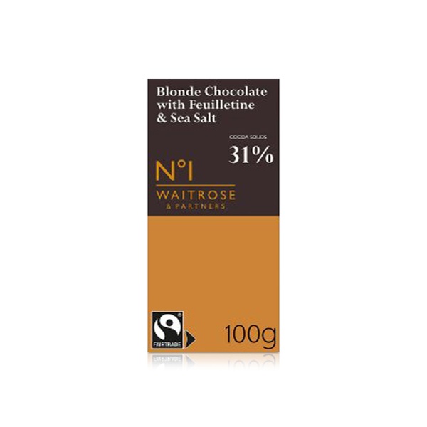 Waitrose No.1 Blonde Feuilletine Chocolate 100g - Spinneys UAE