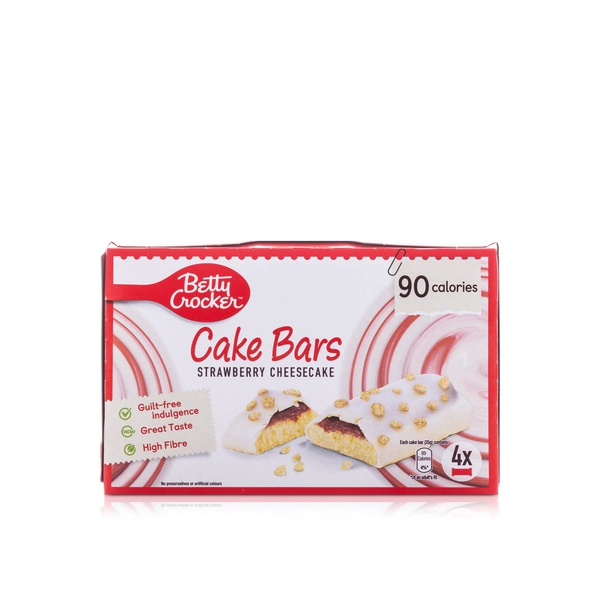 Betty Crocker Strawberry Cheesecake Cake Bars 25g x 4 - Spinneys UAE