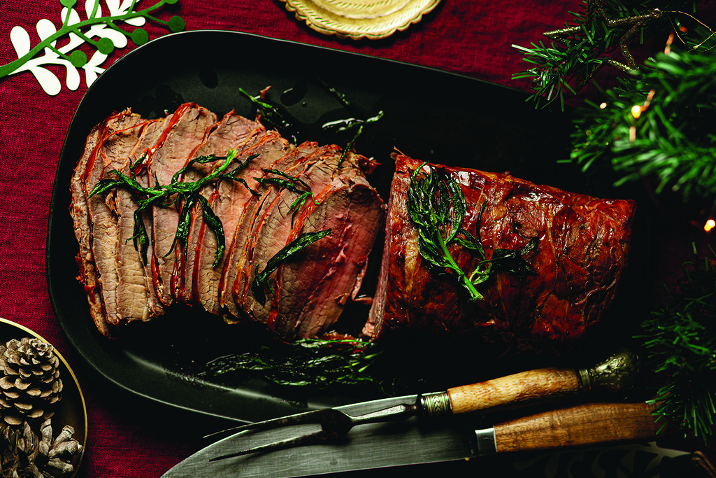 Bresaola-wrapped beef sirloin with crispy tarragon recipe - Spinneys UAE
