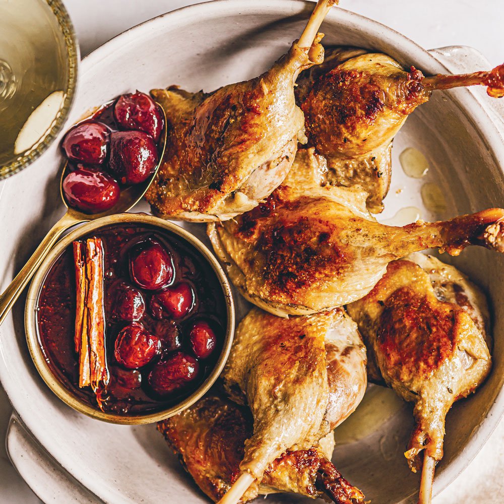 Confit duck with star anise cherry sauce recipe - Spinneys UAE