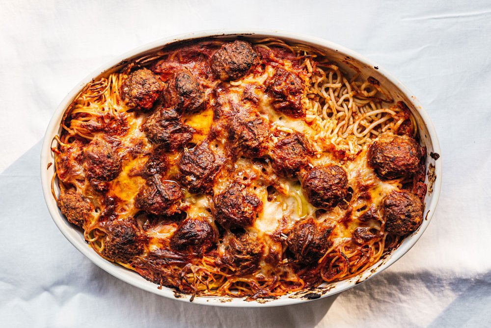 Creamy baked spaghetti and meatballs recipe - Spinneys United Arab Emirates