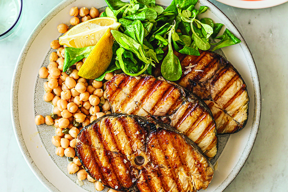 Grilled kingfish with lemon-caper vinaigrette recipe - Spinneys UAE