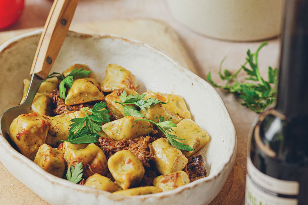 Herby cannellini bean gnocchi in balsamic lamb ragu recipe - Spinneys UAE