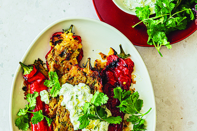 Tandoori sweet palermo peppers stuffed with spicy potatoes recipe ...