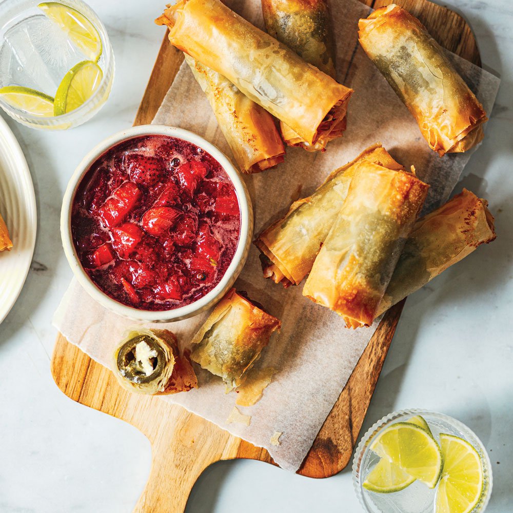 Jalapeño phyllo poppers with strawberry hot sauce recipe - Spinneys UAE