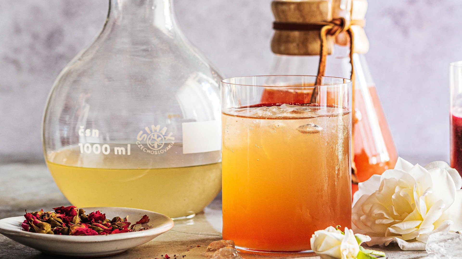 Rose and peach shrub recipe