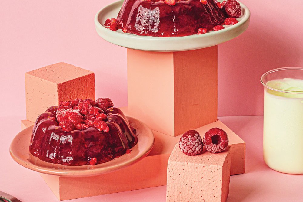 Raspberry jellies with whipped coconut cream recipe - Spinneys United ...