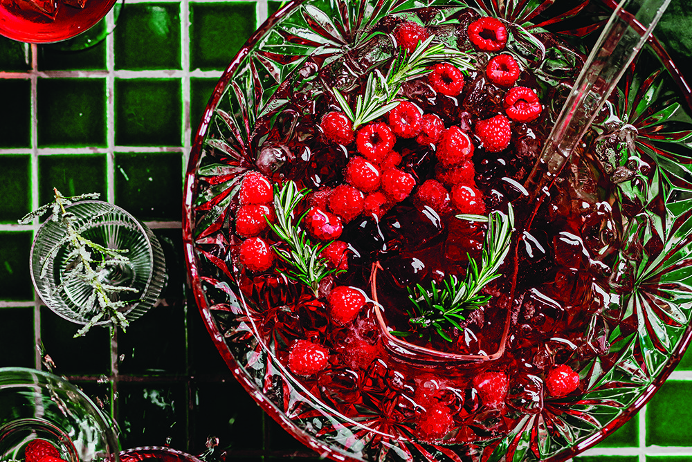 Raspberry, rose and rosemary punch bowl recipe - Spinneys UAE