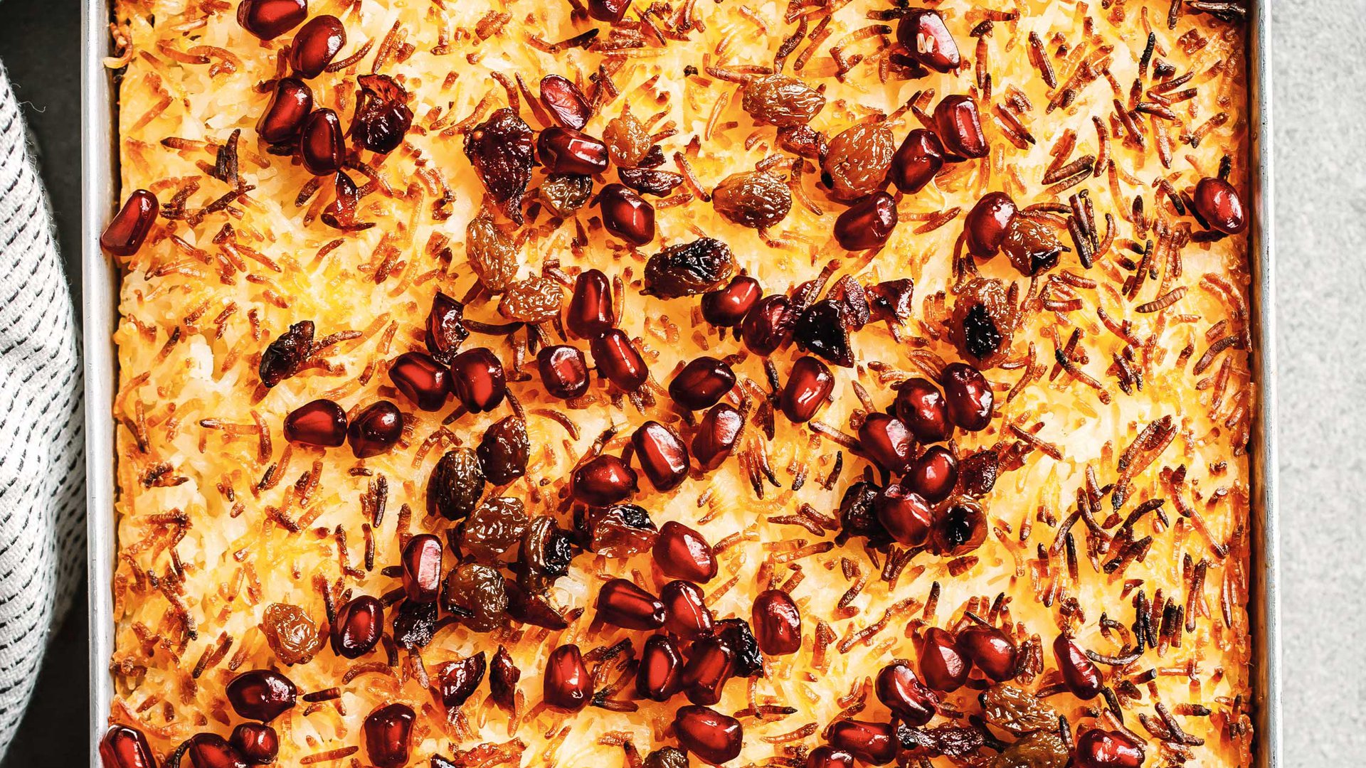 Crispy persian rice sheet cake recipe