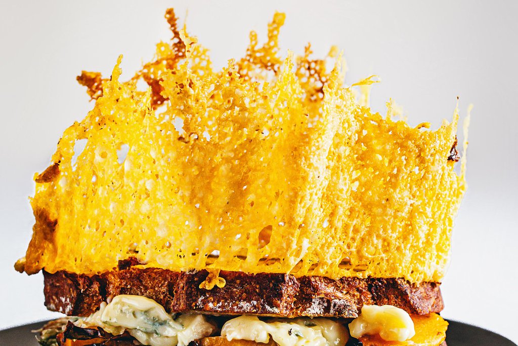 Roasted butternut, gorgonzola and spinach toasties recipe