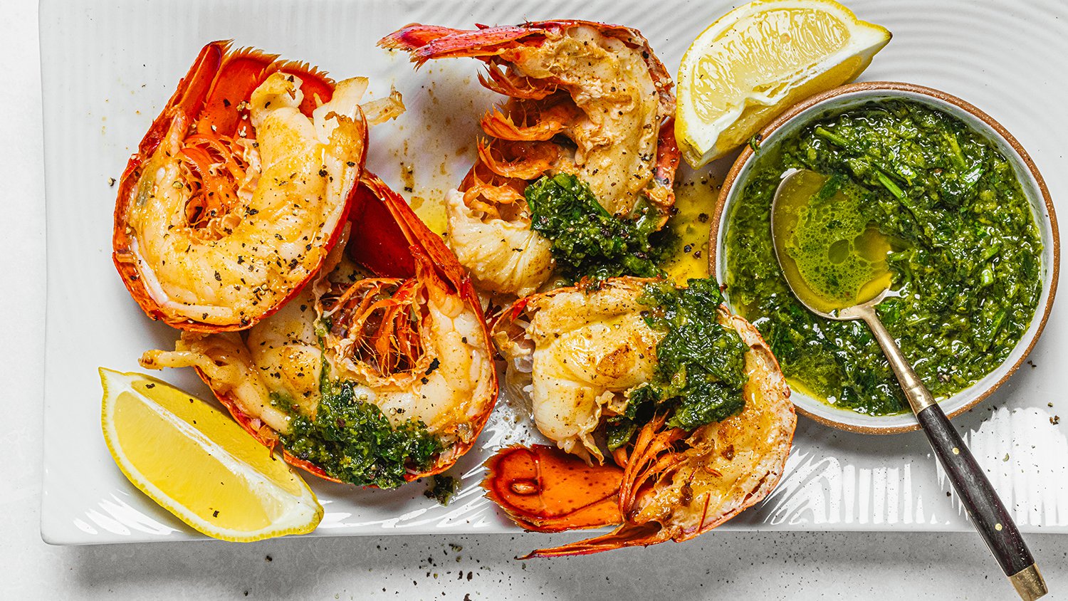 Roasted lobsters with preserved lemon gremolata recipe - Spinneys UAE