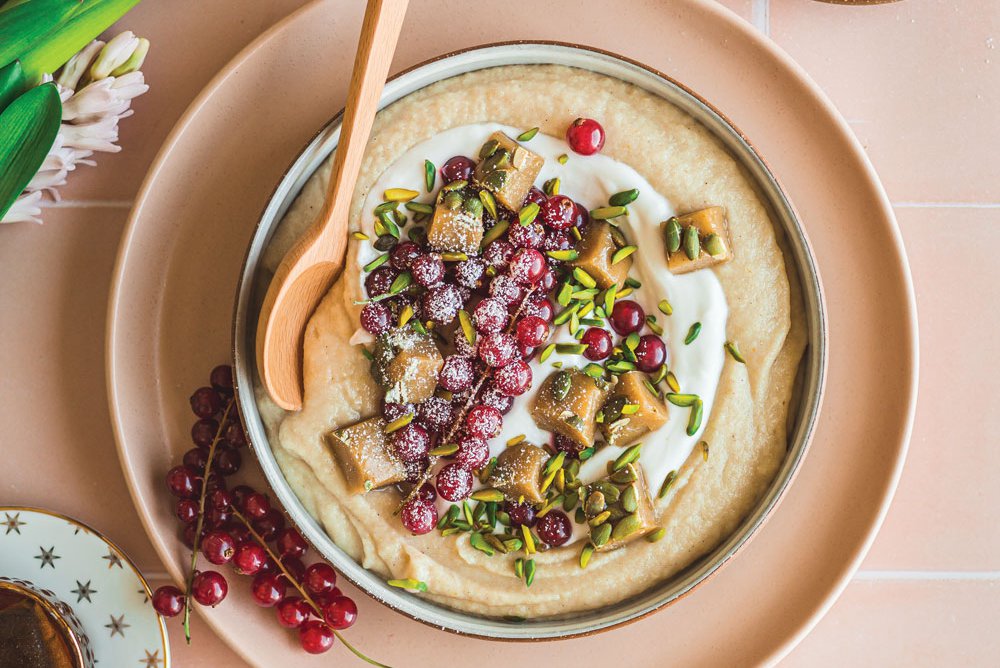 Rose water semolina pudding with Omani halwa recipe - Spinneys United ...