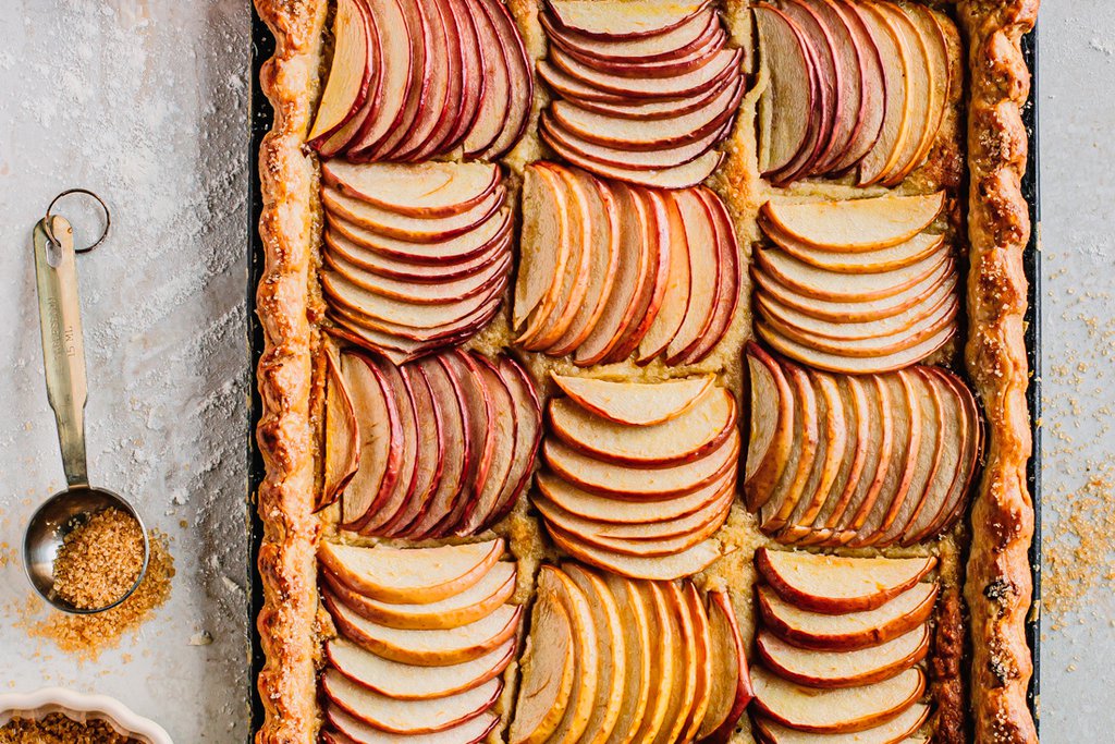 Apple open slab pie recipe