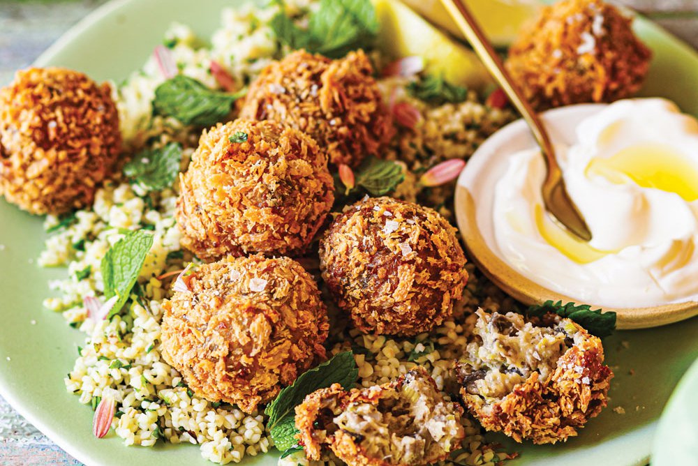 Mushroom falafel with herb tabbouleh recipe - Spinneys United Arab Emirates