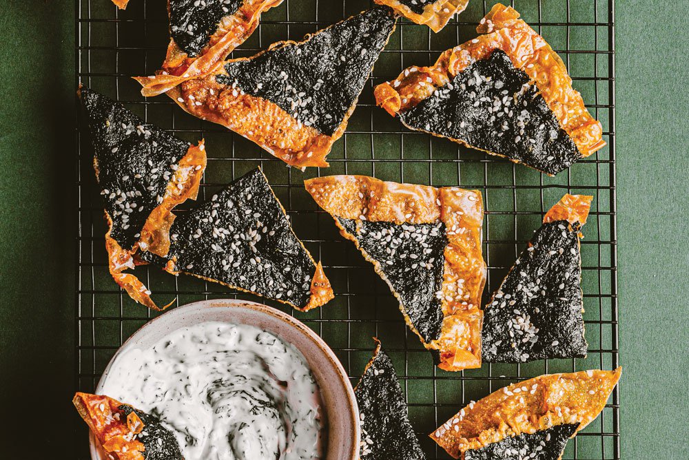 Nori sesame chips with seaweed dip recipe - Spinneys United Arab Emirates