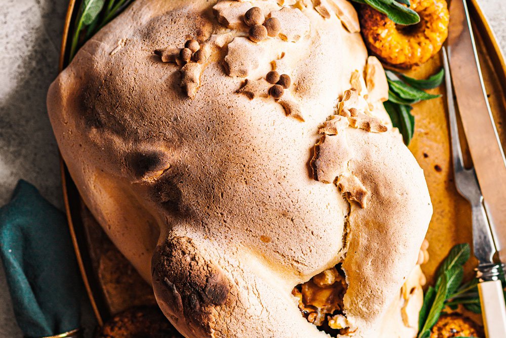 Salt dough turkey with pumpkin and pecan stuffing recipe - Spinneys ...