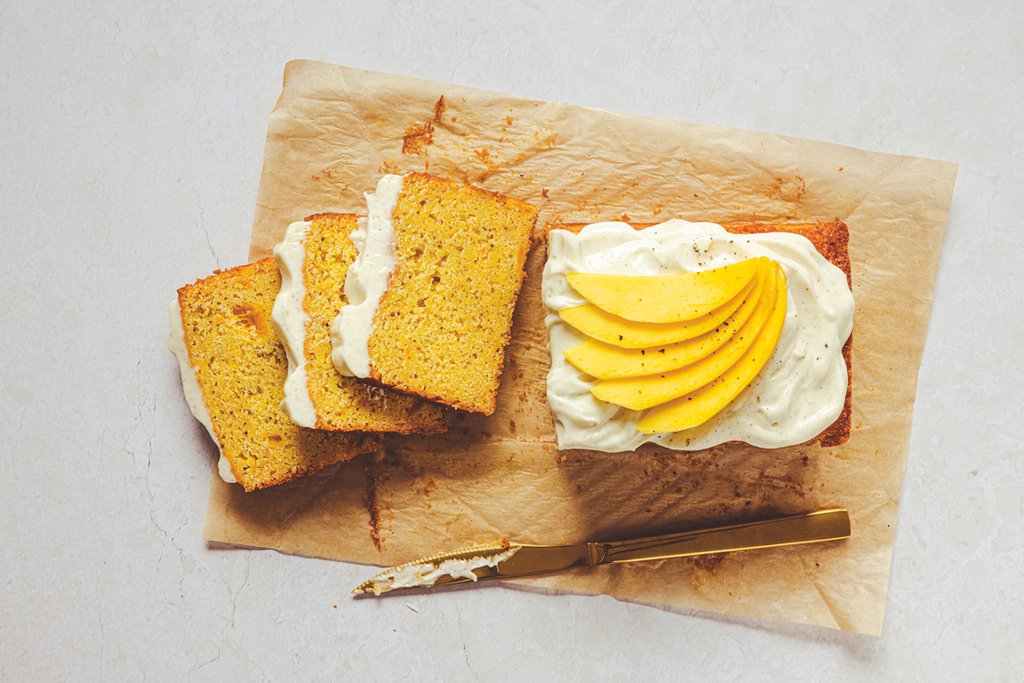Mango and black pepper ghee cake with cardamom icing recipe - Spinneys ...