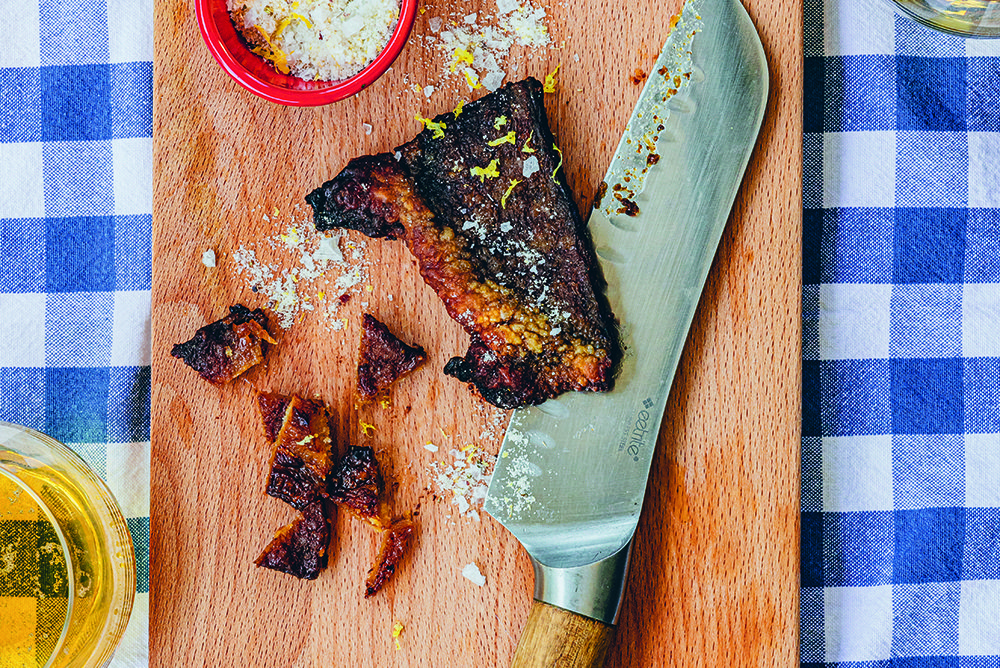 Beef crackling with lemon-fennel salt recipe - Spinneys United Arab ...
