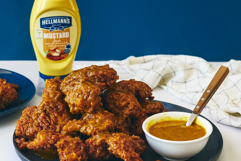 Crispy chicken wings in honey-mustard sauce recipe - Spinneys United ...