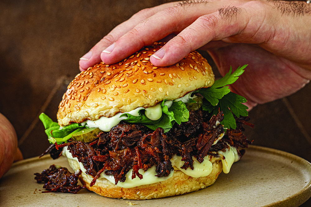 Kansas city sweet ‘n’ sticky pulled beef burgers recipe - Spinneys UAE