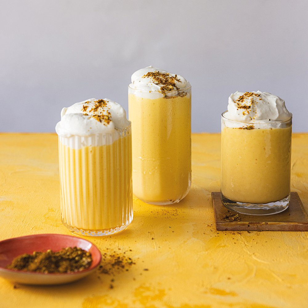 Mango lassi with spiced whipped coconut cream recipe - Spinneys UAE
