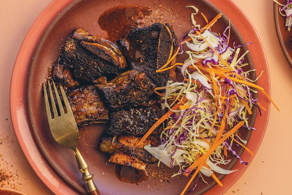 Rooibos braised short ribs with crunchy slaw recipe - Spinneys UAE