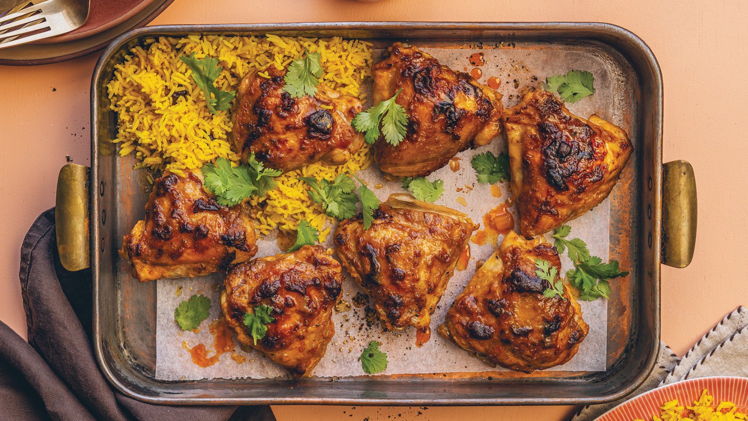 Sticky rooibos chicken with yellow rice recipe - Spinneys United Arab ...