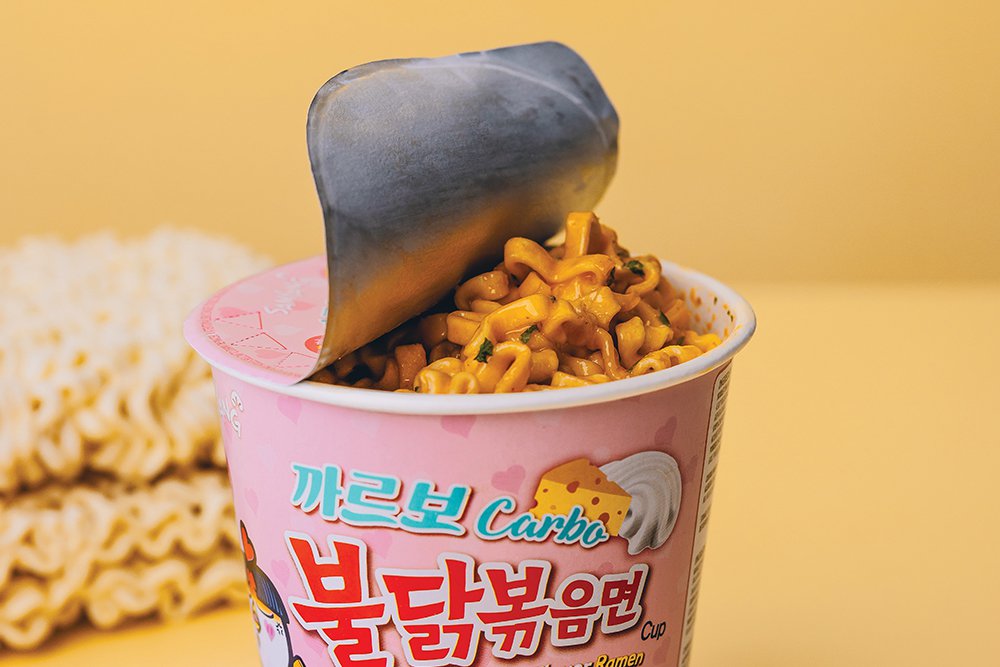 Tiktok spicy buldak carbonara noodles recipe - Spinneys UAE