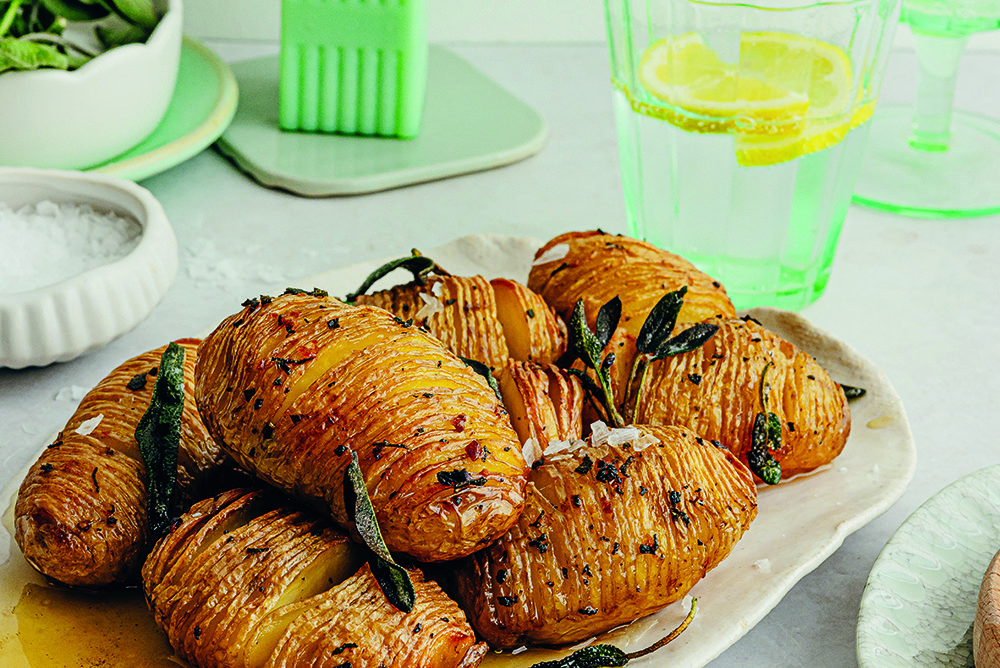 Duck fat and sage Hasselback potatoes recipe - Spinneys United Arab ...